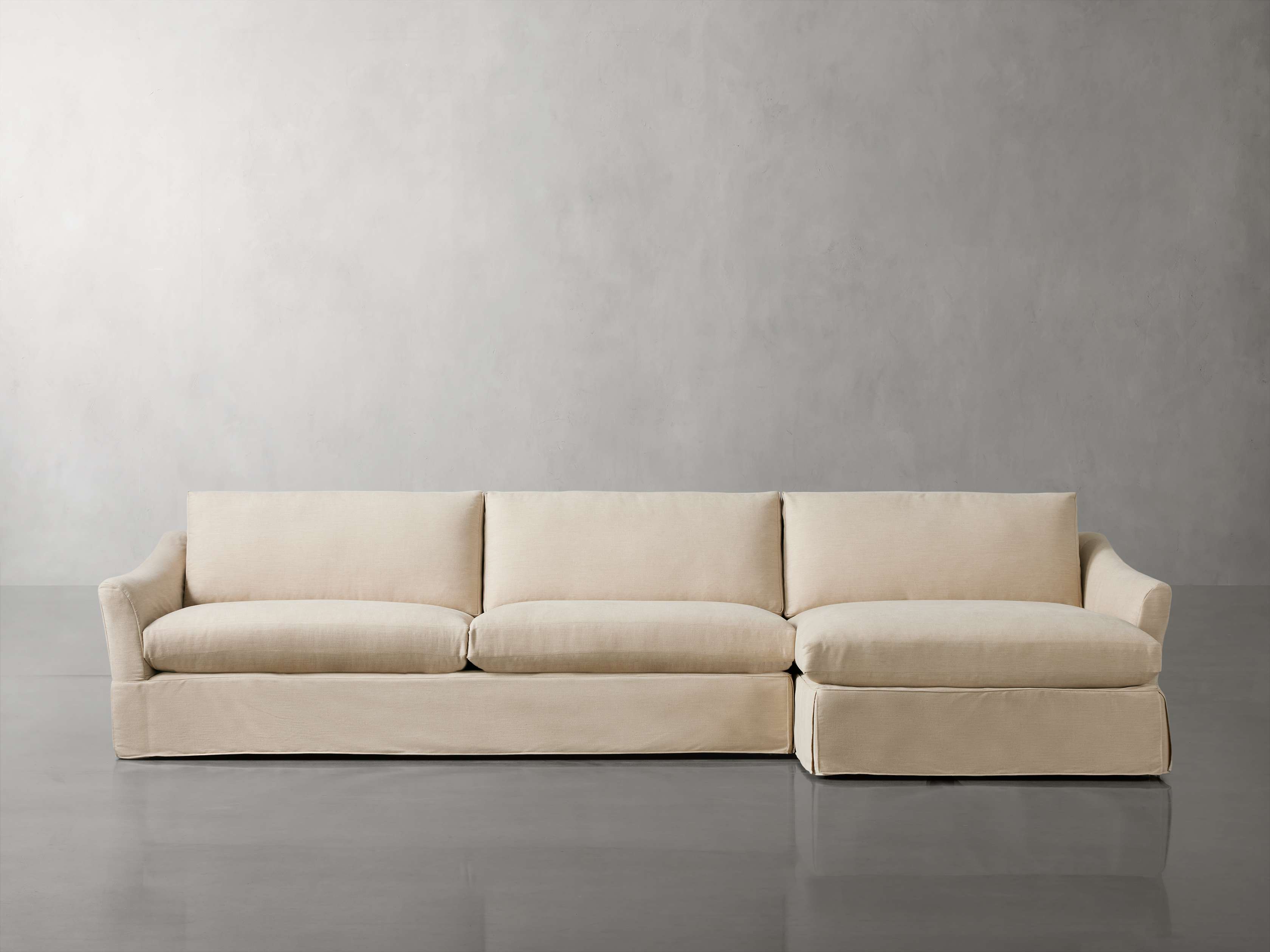 Helena Slipcovered Two Piece Chaise Sectional – Arhaus