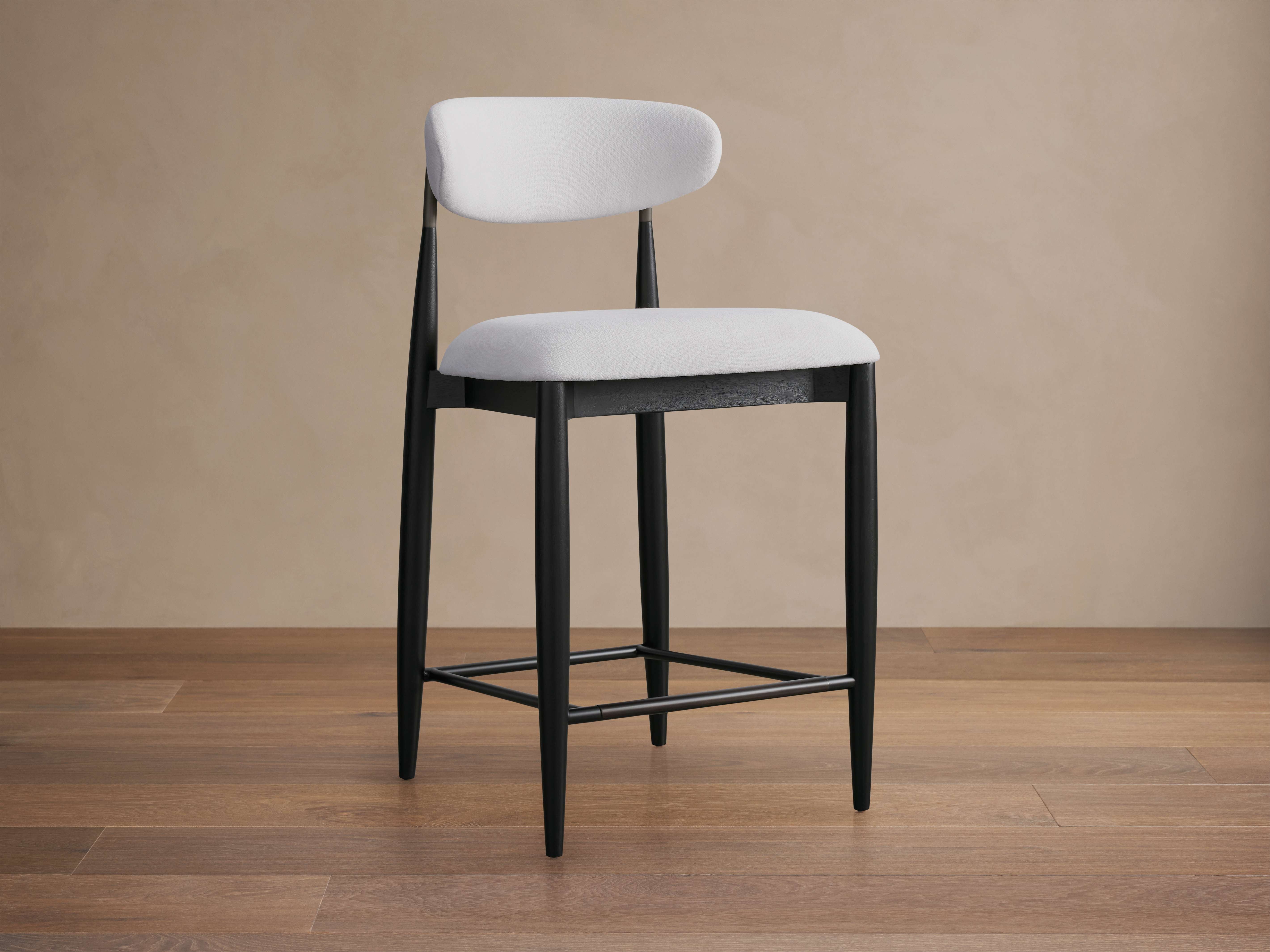 Jagger Armless Stool in Black with Antique Pewter – Arhaus