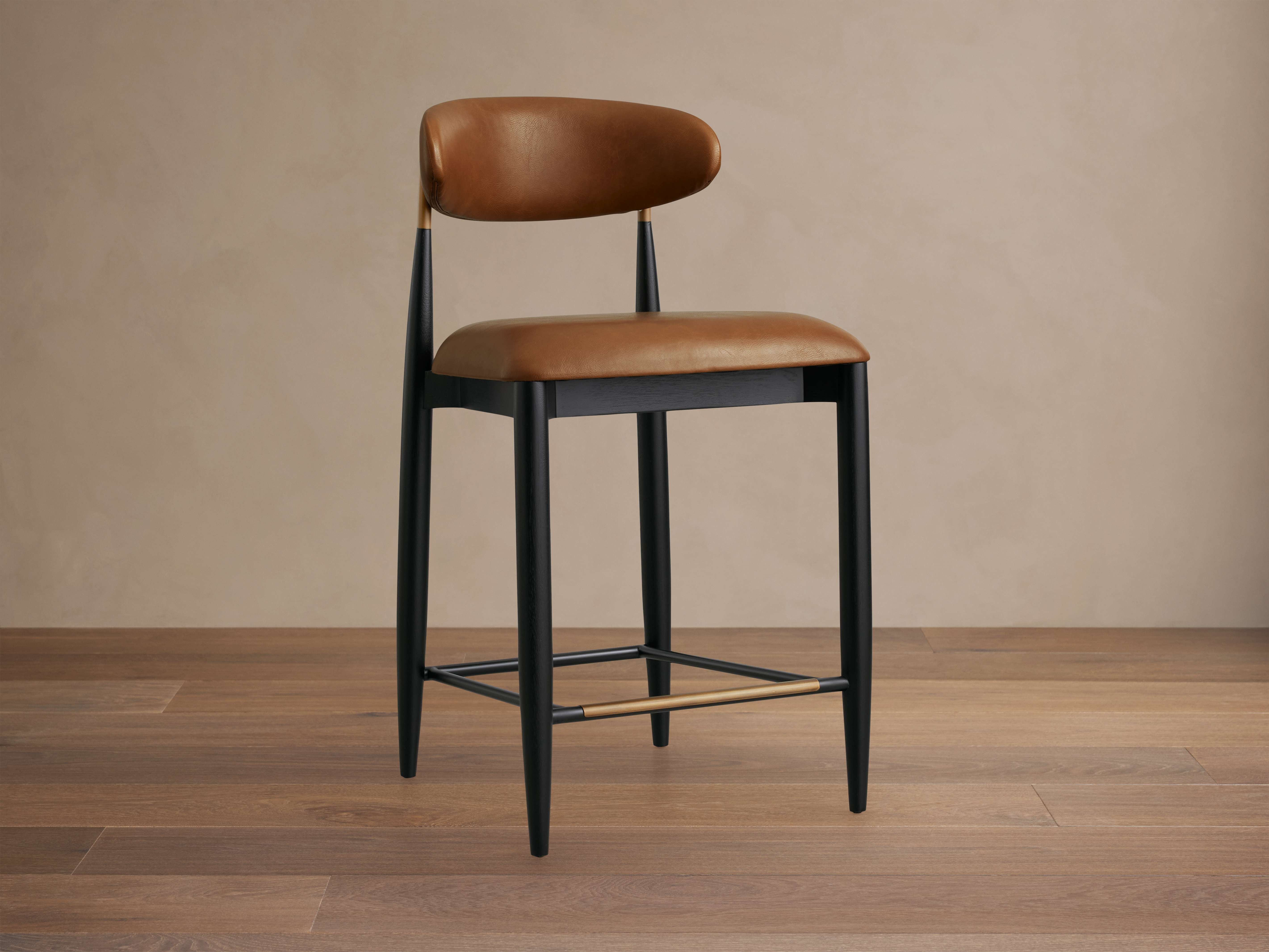 Jagger Faux Leather Armless Stool – Arhaus