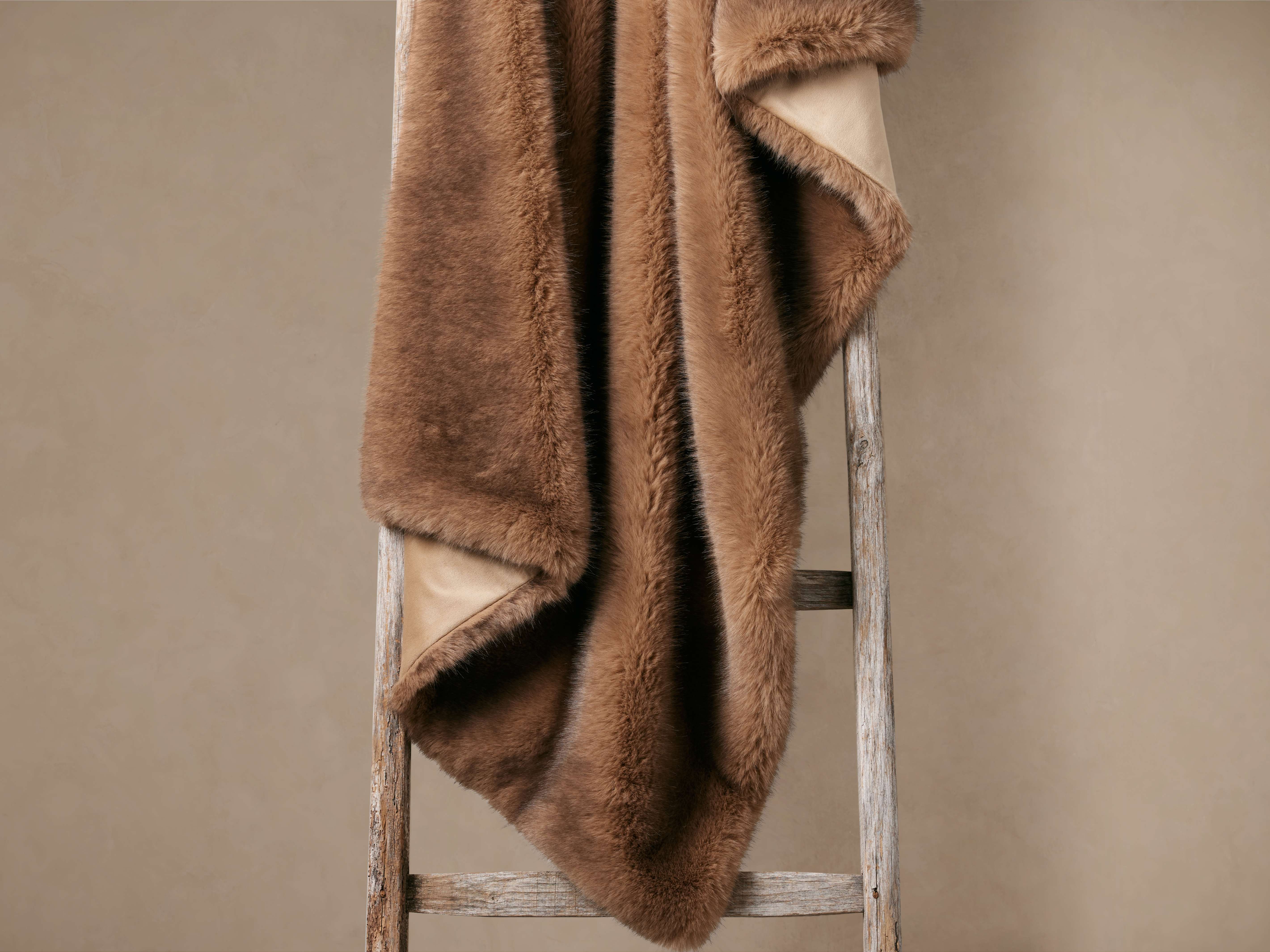 Fairbanks Faux Fur Throw in Sable – Arhaus