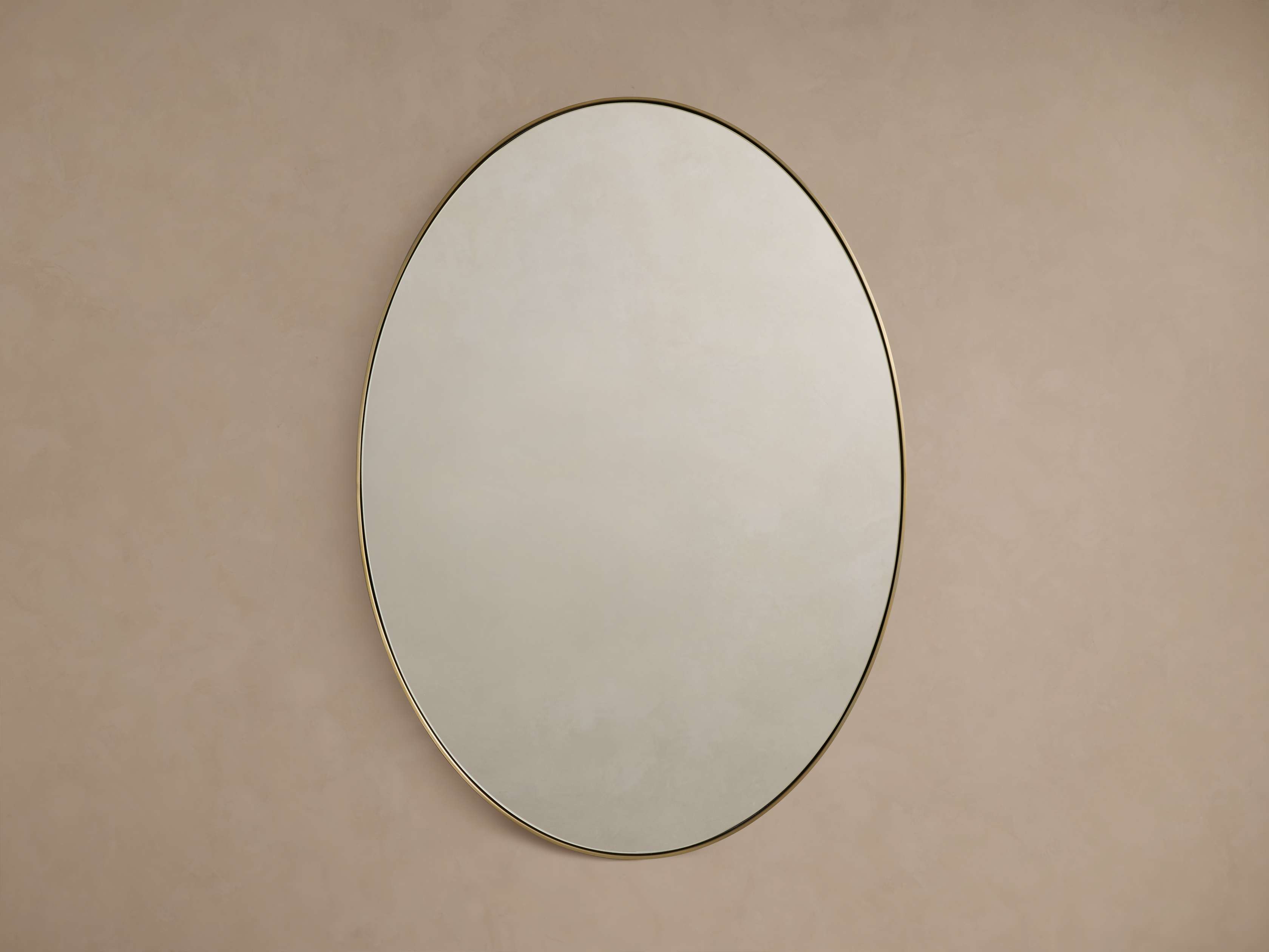 Lira Oval Bath Wall Mirror in Brass – Arhaus