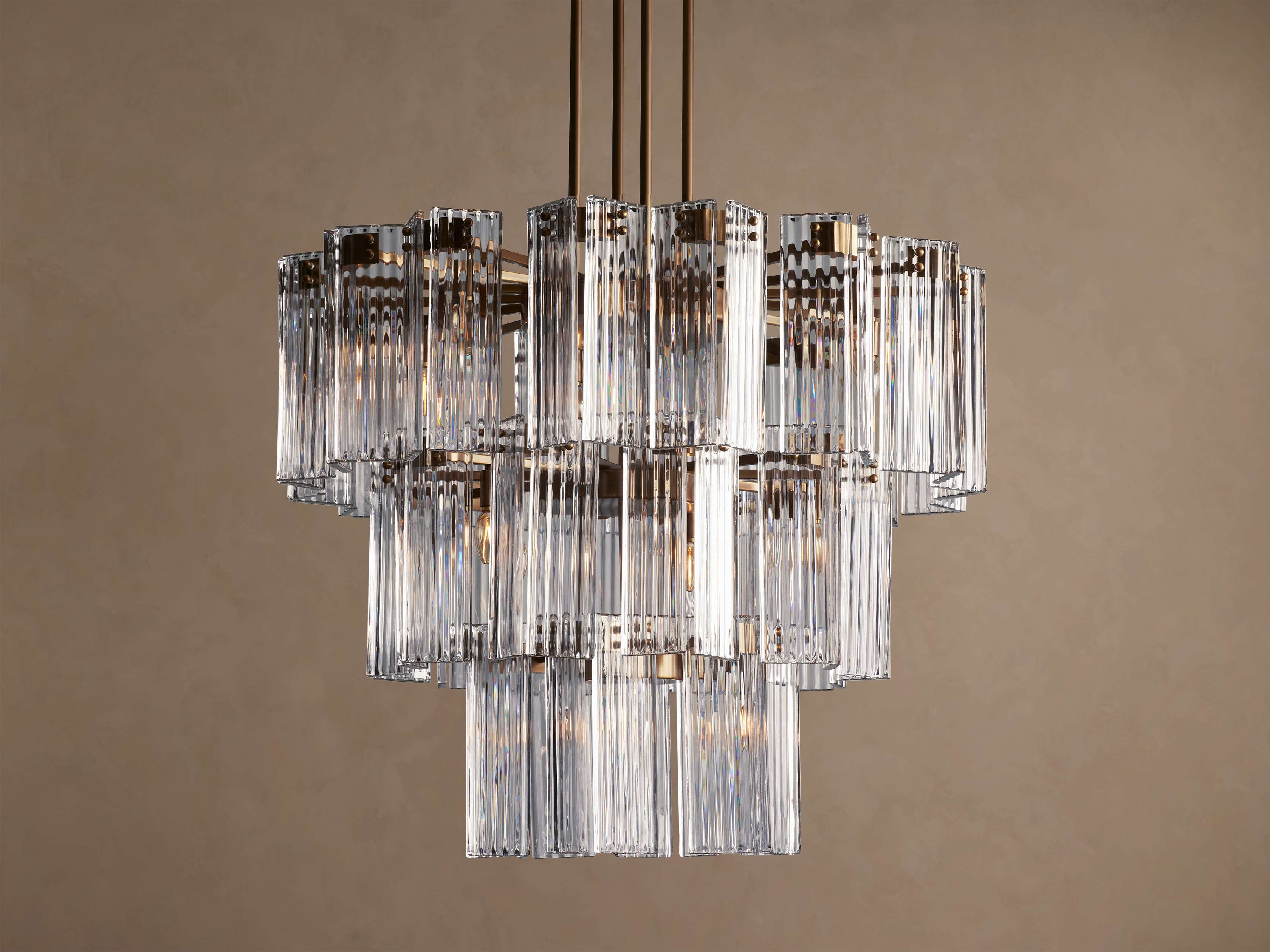 Delsie 38" Round Chandelier with Clear Glass – Arhaus