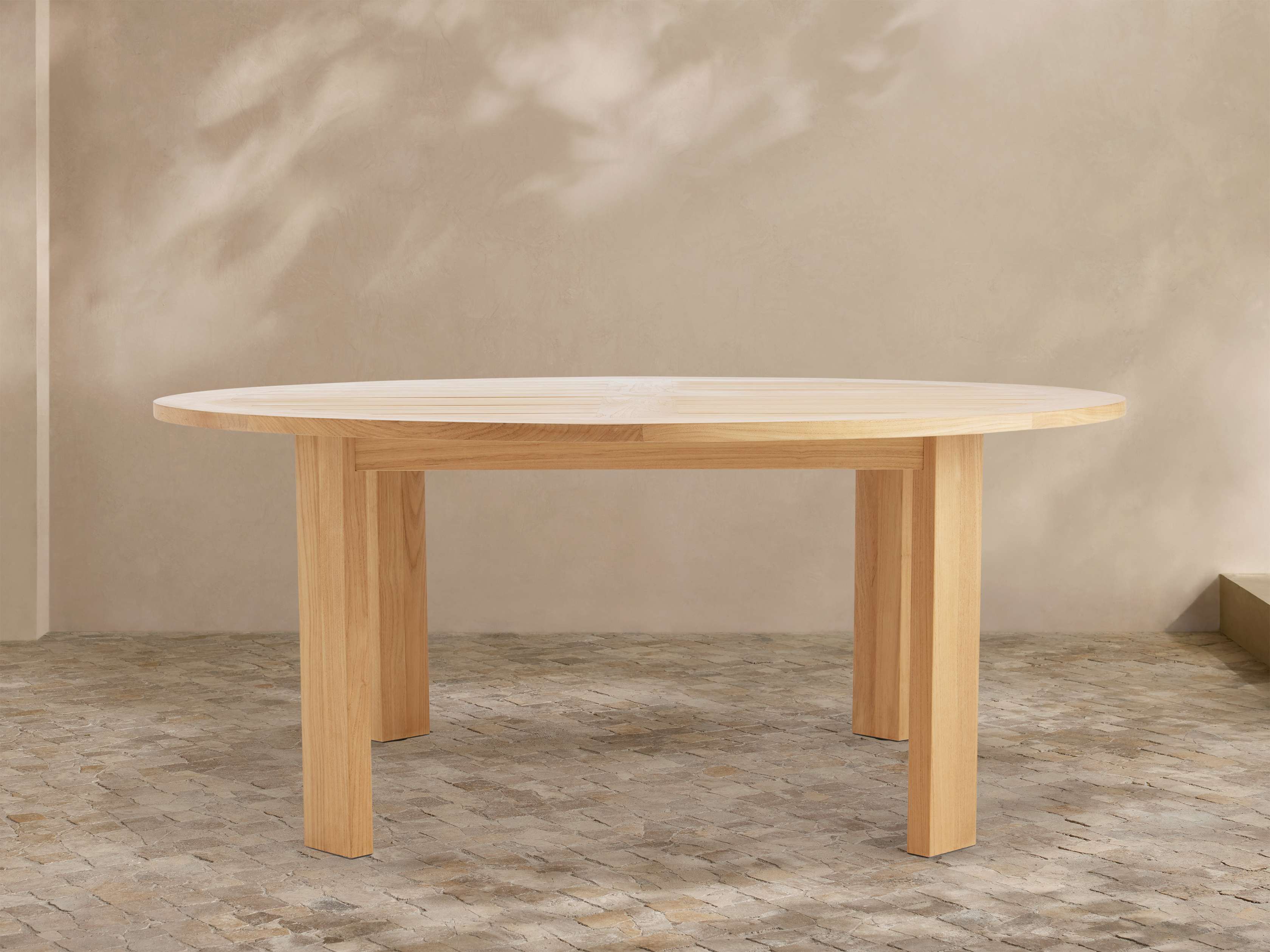 Bal Harbour Outdoor Teak Round Dining Table – Arhaus