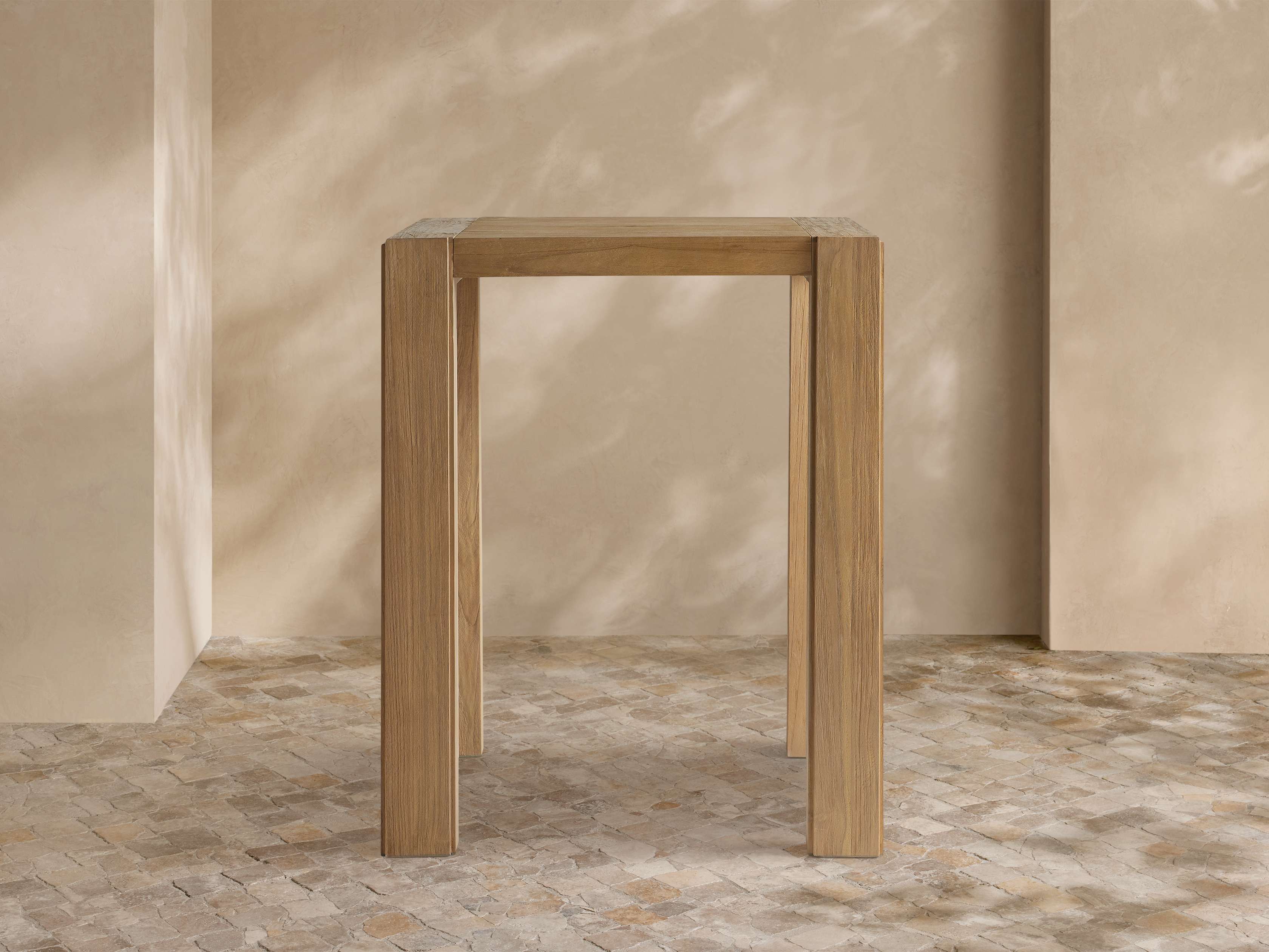 Canyon Outdoor Teak Bar Table – Arhaus