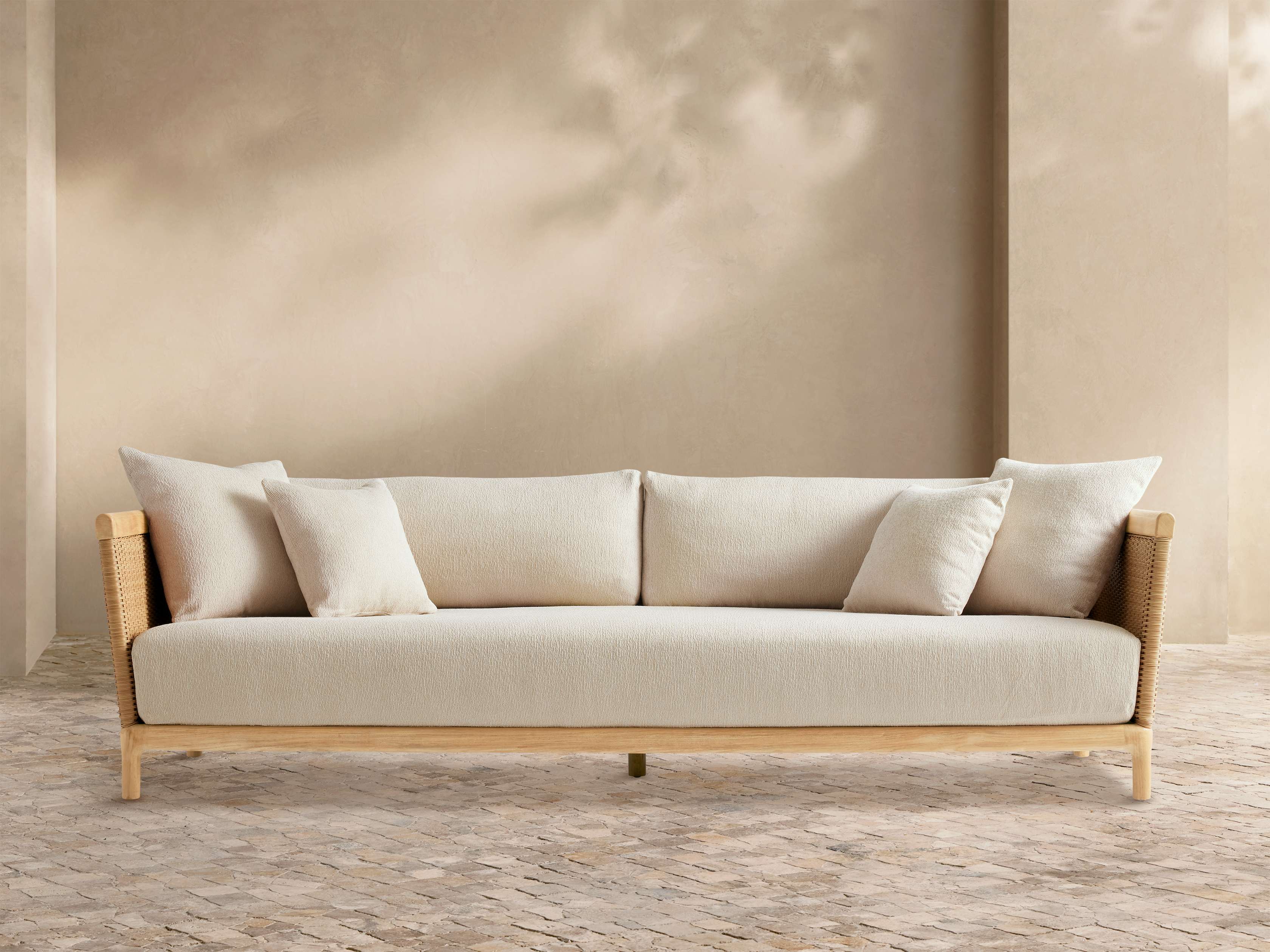 Puglia Outdoor Teak Sofa – Arhaus