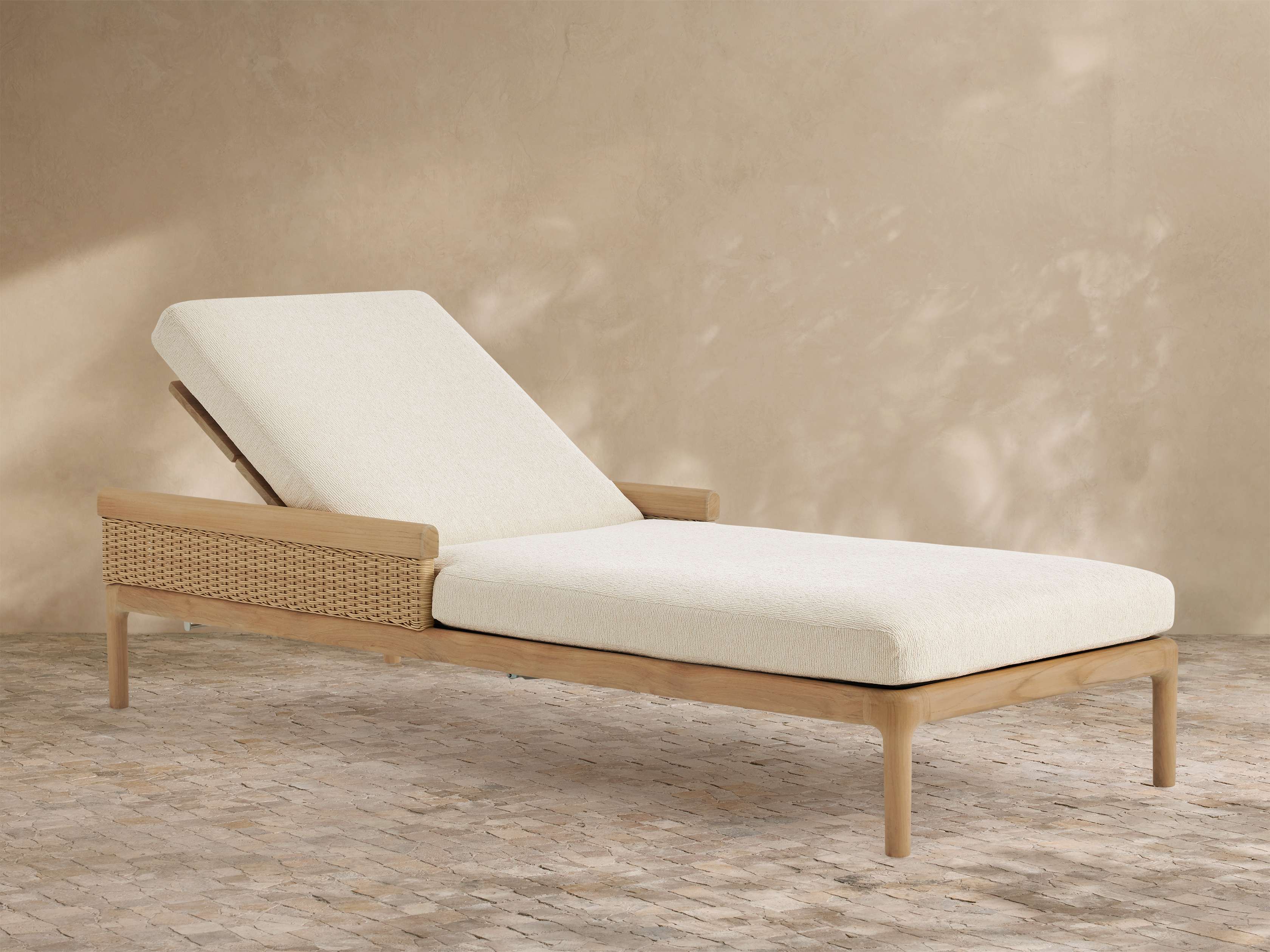 Puglia Outdoor Teak Chaise – Arhaus