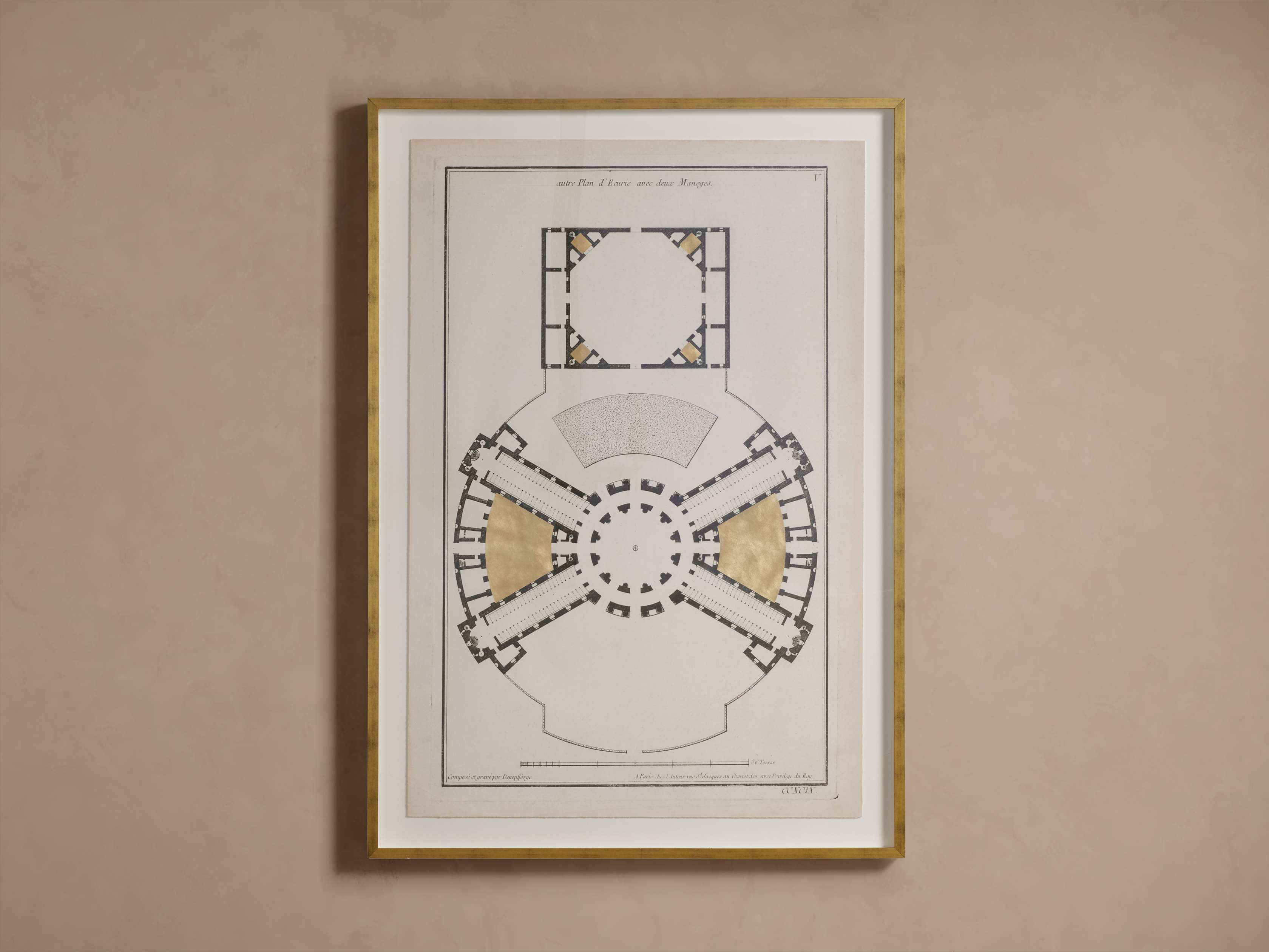 Gilded Geometry Framed Print II – Arhaus