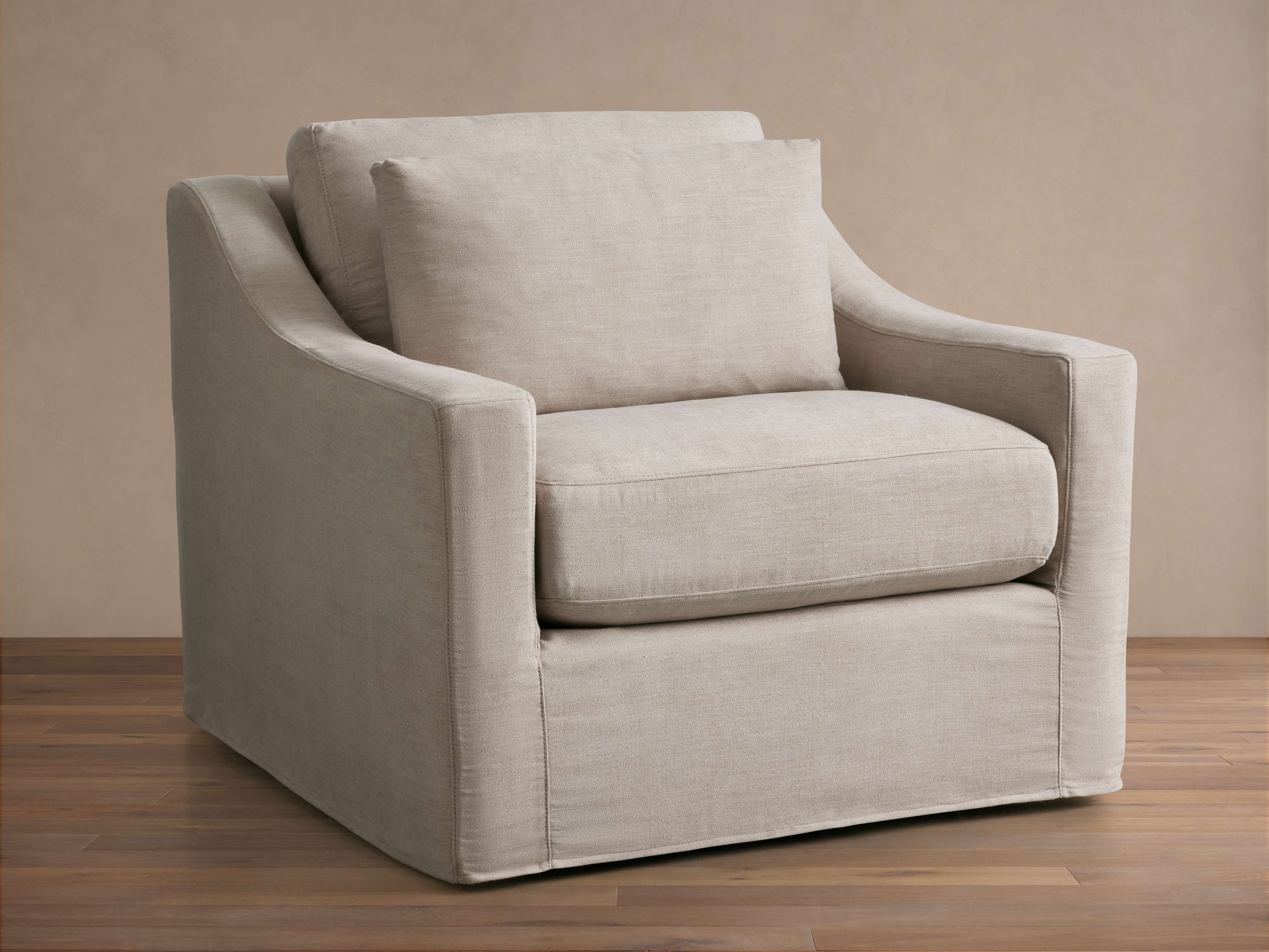 Ashby Slipcovered Swivel Chair – Arhaus