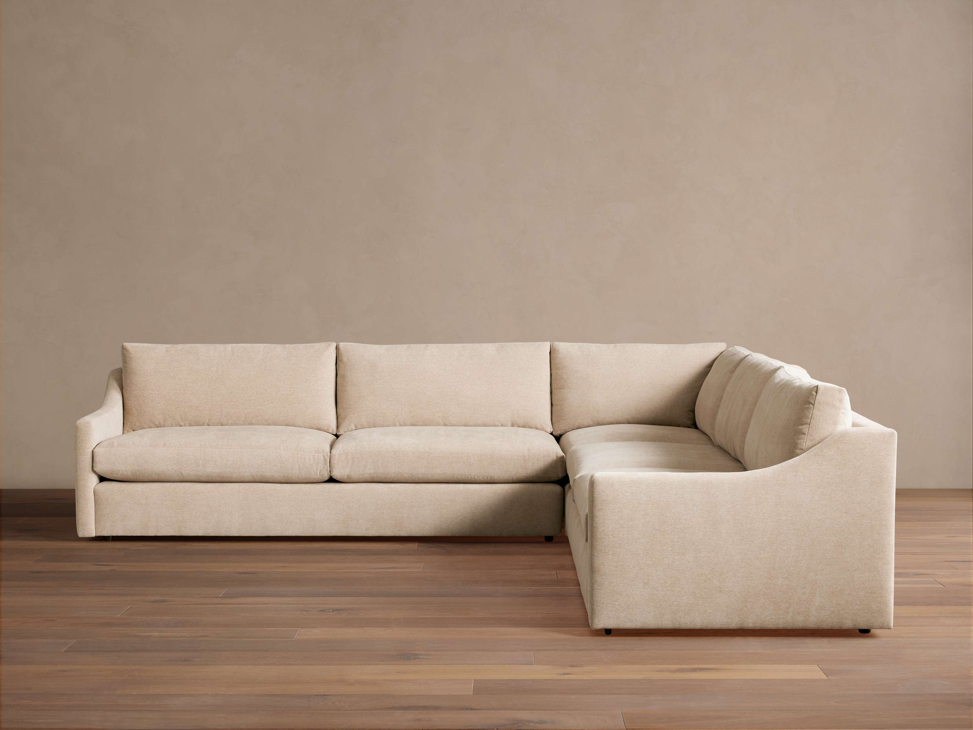 Kipton Slope Arm Three-Piece Corner Sectional – Arhaus